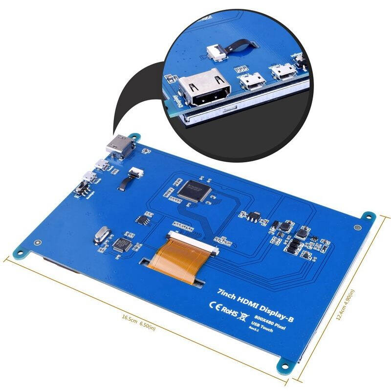 7 Inch Capacitive Touch Screen TFT LCD Display HDMI Module 800x480 ...