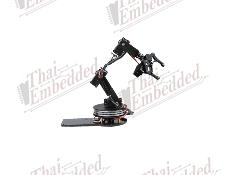 Pre Orderชุดแขนกลหุ่นยนต์ Arm Robot 6 Dof Arduino สีดำ โลหะ